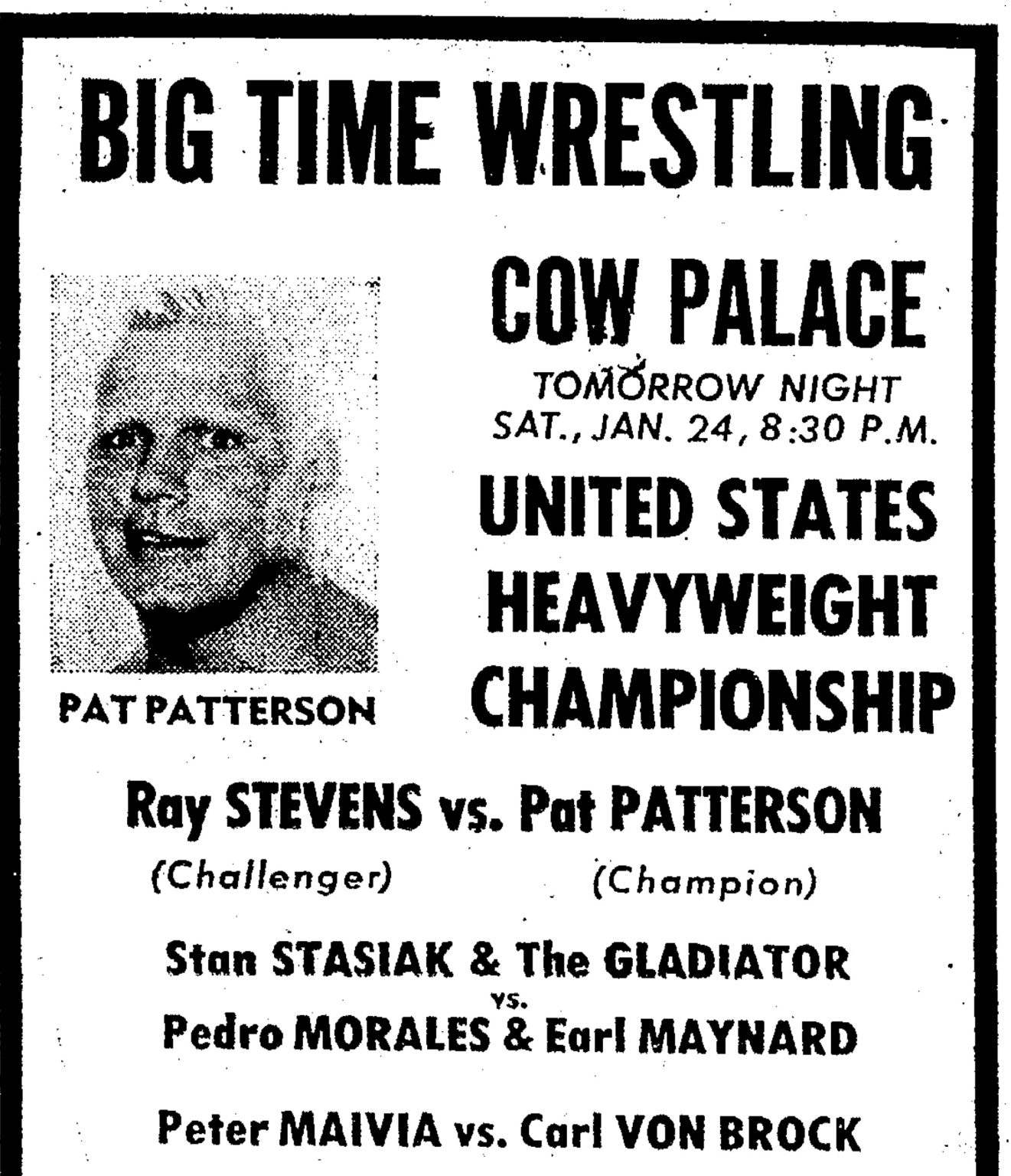 Pro Wrestling Legend Pat Patterson, Noted Fresno Headliner, Dies at 79 ...