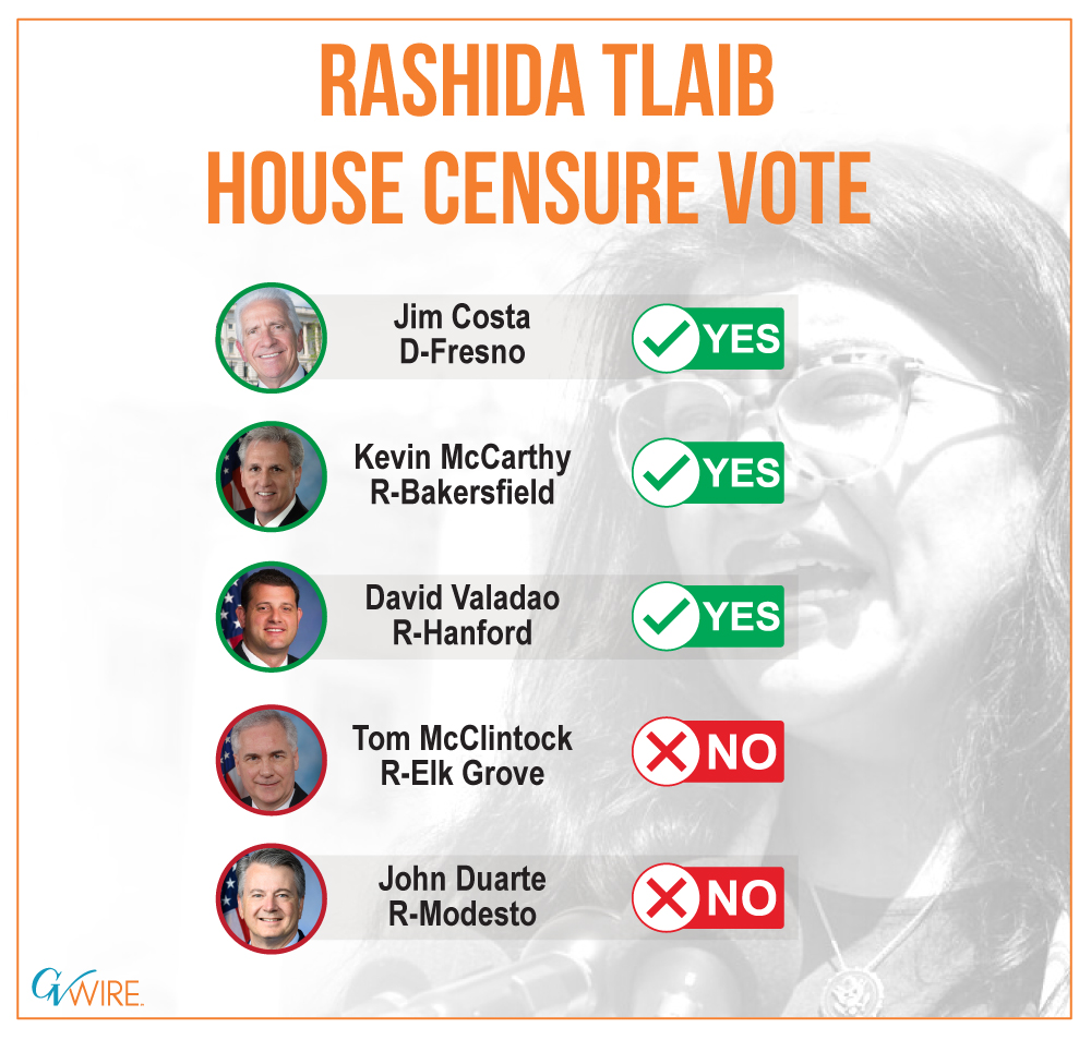 Valley Congressmen Cross Party Lines in Censure of Palestinian American ...