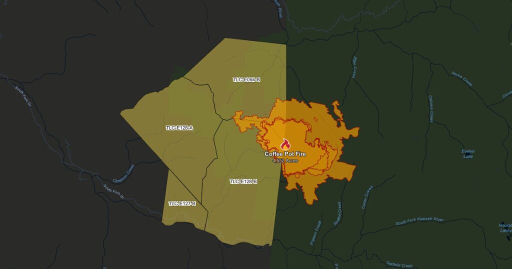 Evacuation Order Announced for Residents Near Coffee Pot Fire - GV Wire